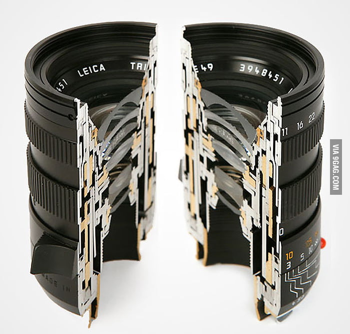 Cross section of a camera lens - 9GAG