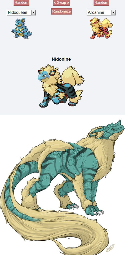 Illustrated Pokémon fusions - 9GAG