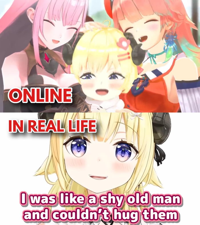 Watame ONLINE VS IRL - 9GAG