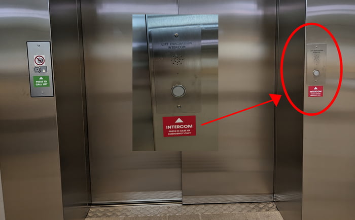 Lift's "emergency button" easily mistakable for "call button" (Luton ...