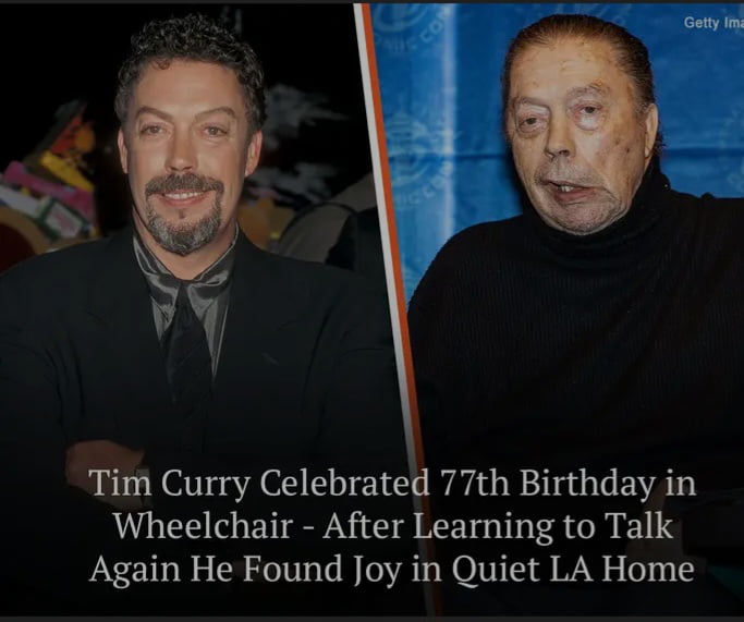 Tim Curry today after suffering a stroke 9 years ago. Glad he's alive ...