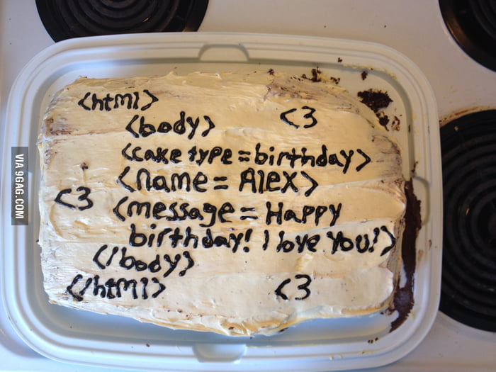 Made my programmer boyfriend a birthday cake. - 9GAG