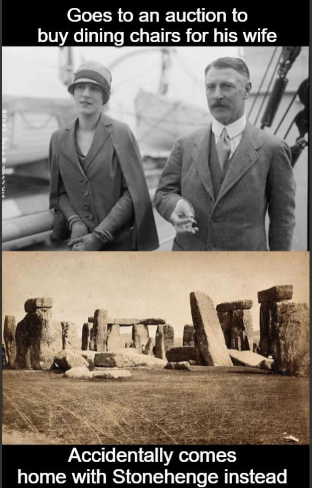 Cap: Sir Cecil Chubb, was the last private owner of Stonehenge ...