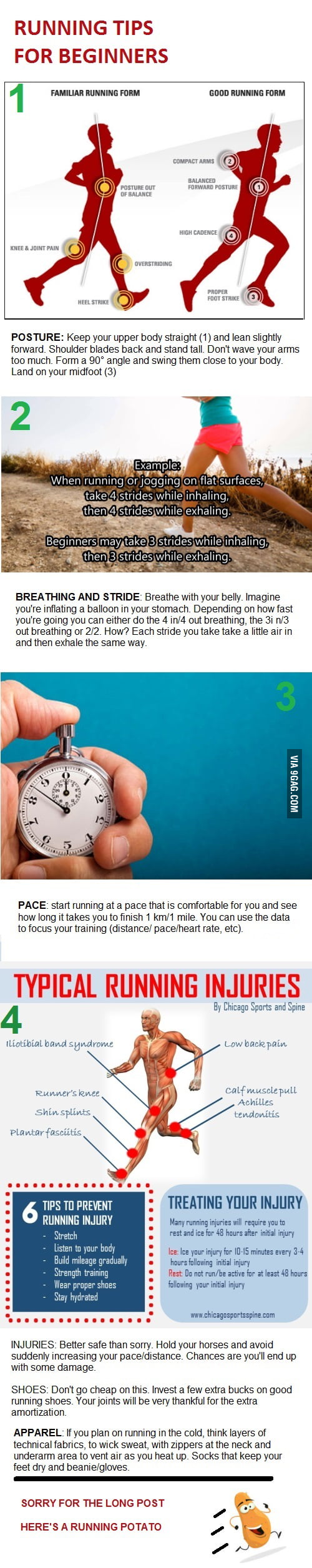 Four basic running tips for beginners. - 9GAG
