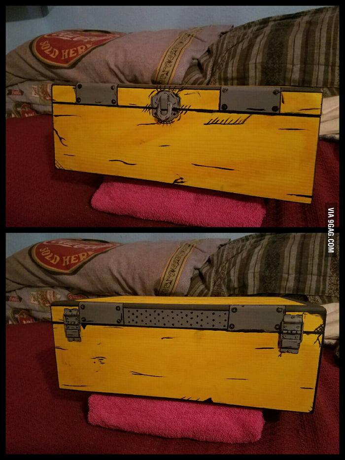 Made a Borderlands themed loot box for my boyfriend for our 2 year anniversary. What should I ...