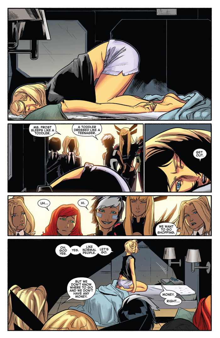 How Emma Frost Sleeps Uncanny X Men Vol 3 Issue 15 9gag