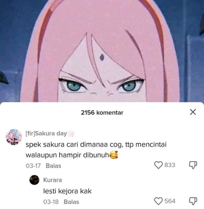 Baru sadar kalau sakura penikmat genre bdsm - 9GAG