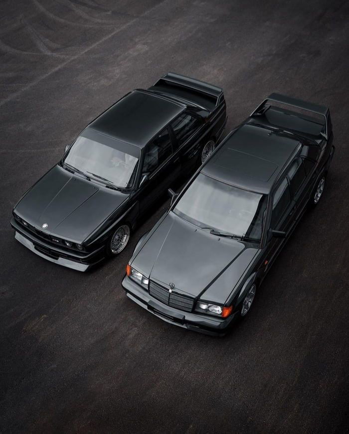 BMW E30 M3 and Benz E190 Evo - 9GAG