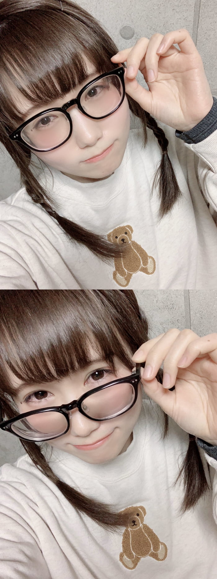 Nerdy girl with pigtails and thick glasses - 9GAG