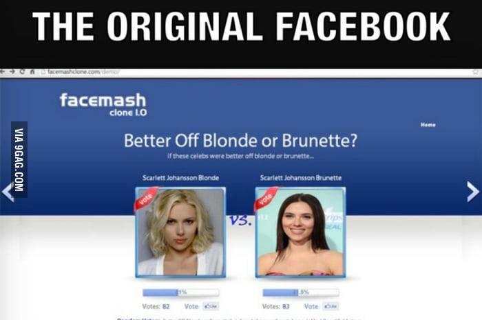 The original Facebook aka facemash - 9GAG