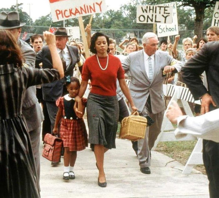 This is 6-year-old Ruby Bridges being escorted by U.S. Marshals to ...