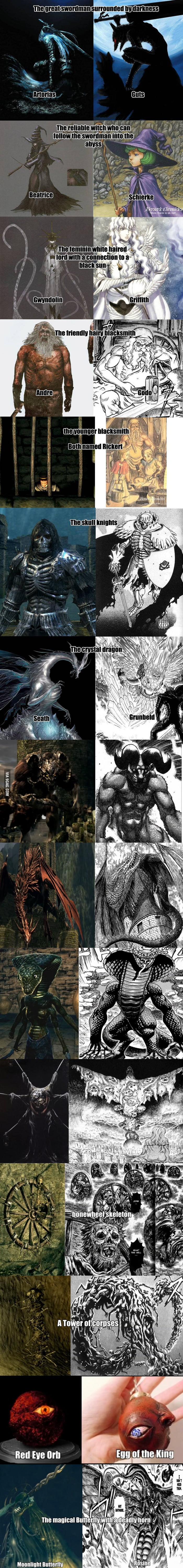 A list of Berserk references in Dark Souls. (No potato) - 9GAG