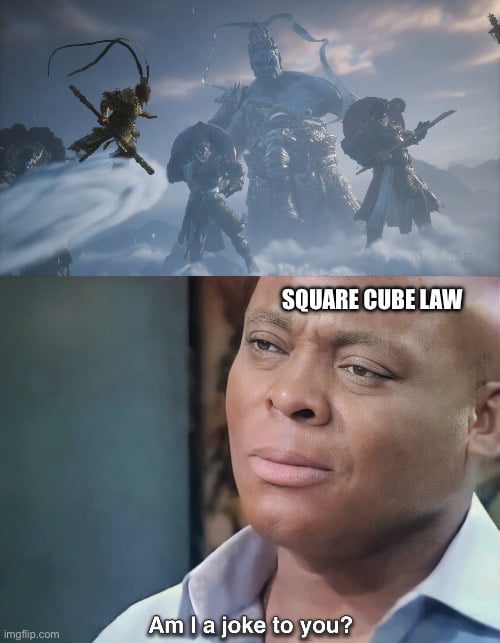 Black myth wukong meme (square cube law meme) - 9GAG