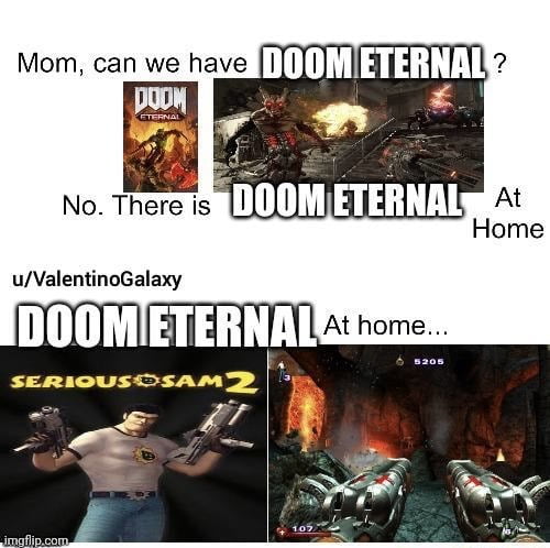 Doom eternal is just remake of Serious Sam 2 - 9GAG