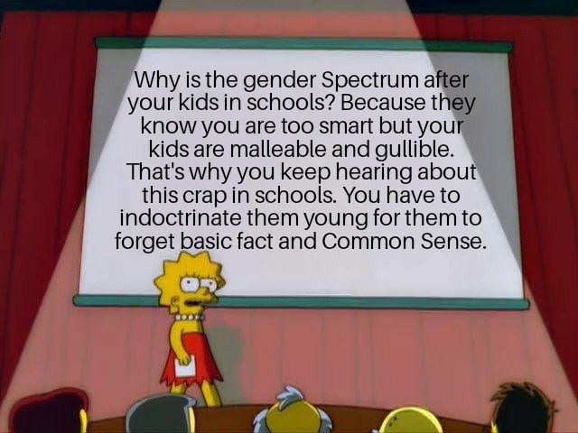 That's why you keep hearing stories of drag queens in younger schools ...