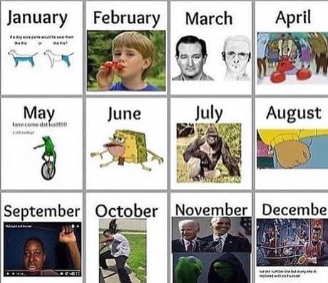 This meme table is 8 years old. - 9GAG