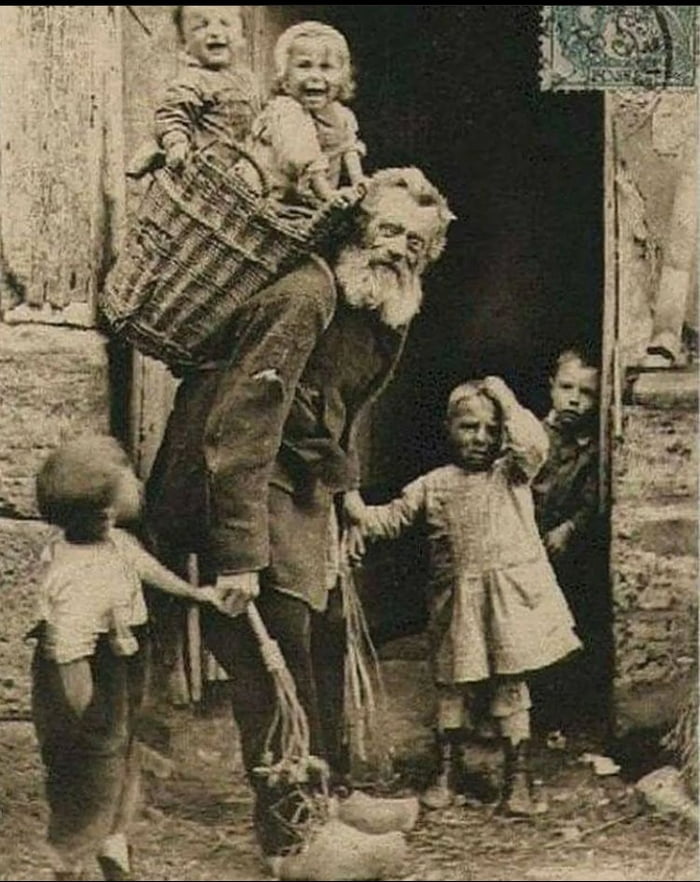 In the olden days, Santa Claus would gather up naughty children, toss ...