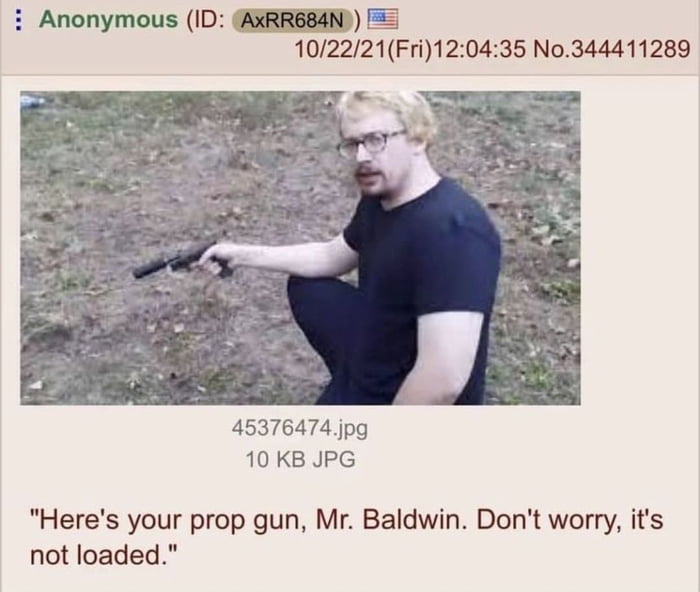 Prop master from the movie "Rust" has been identyfied as "Samuel Hyde ...