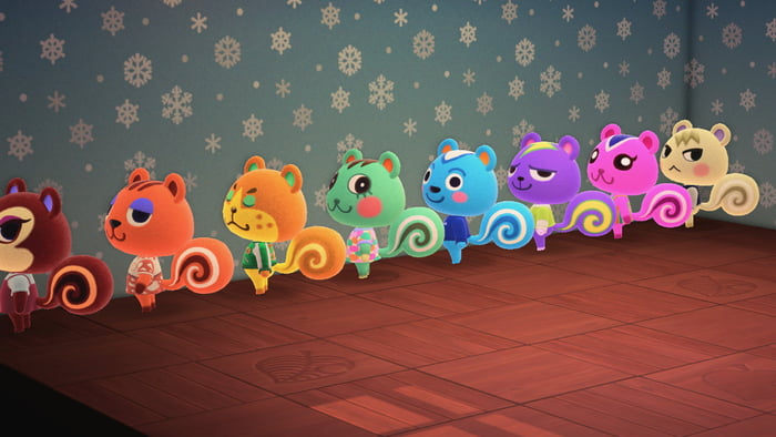 All the squirrels in animal crossing - 9GAG