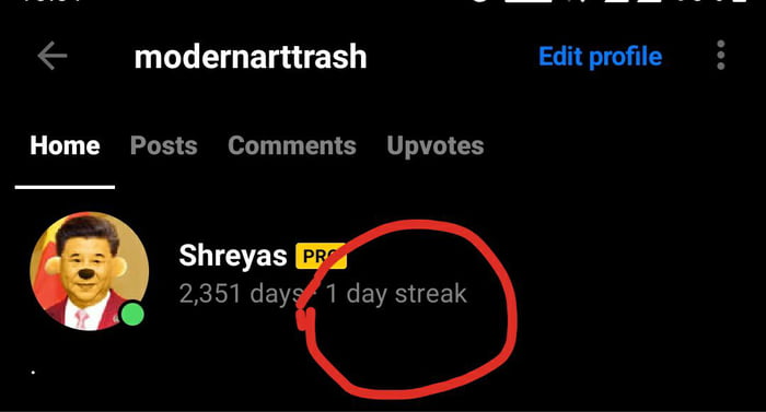 What does this "1 day streak" mean? I opened 9GAG a few minutes ago and ...