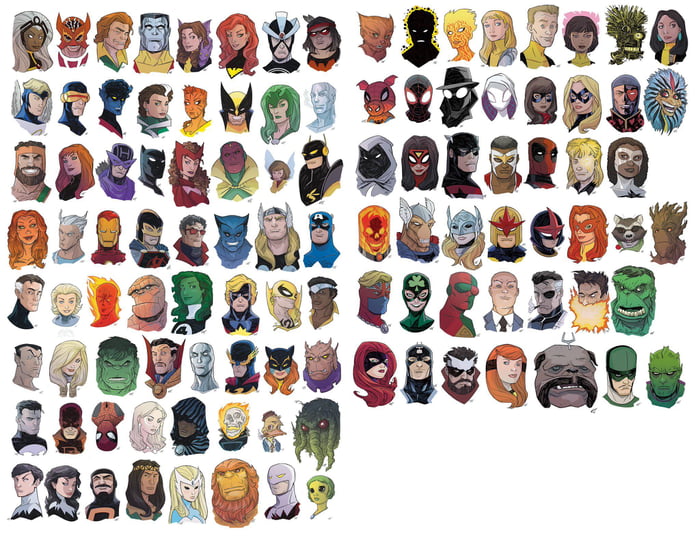 Updated Marvel Character Headshots by Craig Rousseau - 9GAG