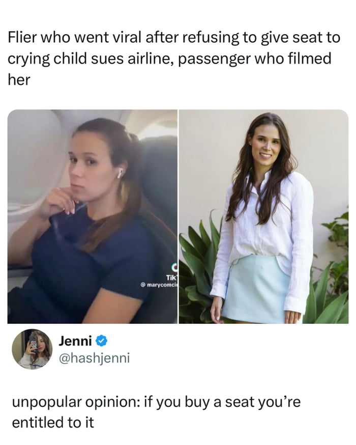 The seat you paid for is yours. It's not a charity. - 9GAG