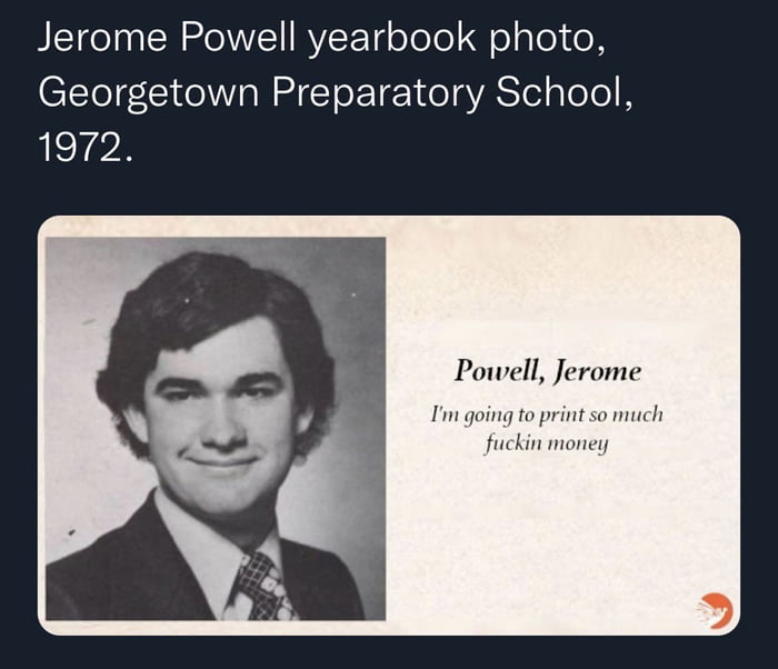 Jerome Powell's yearbook found - 9GAG