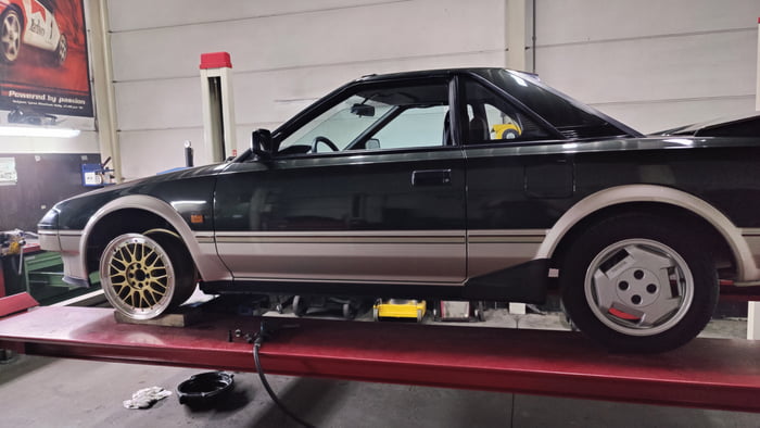 New rims for the MR2 / test fitting - 9GAG