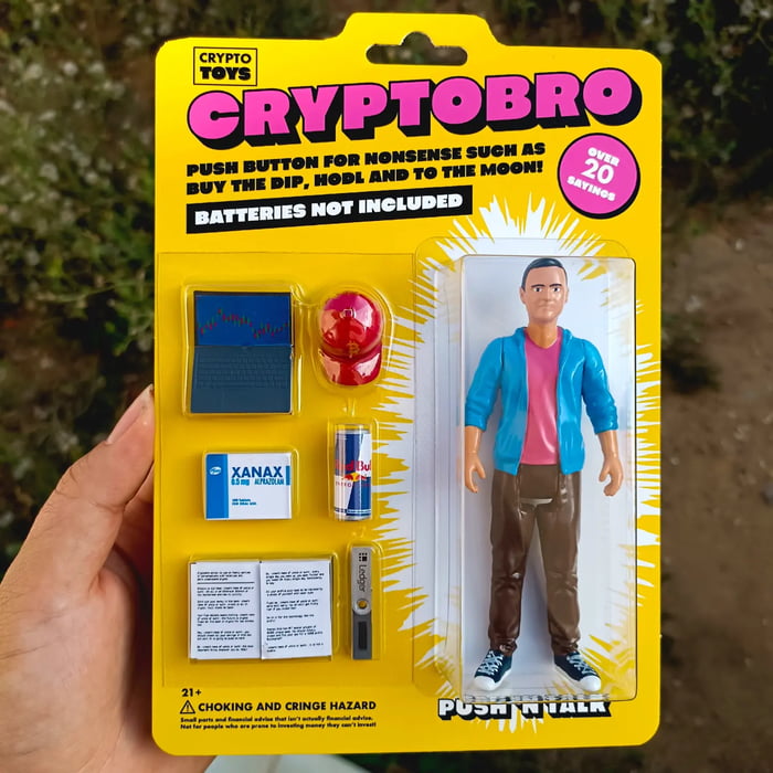 Cryptobro - action figure set from Musketon and Whiteflagtoys - 9GAG