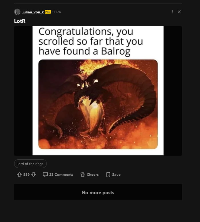 No more posts... - 9GAG