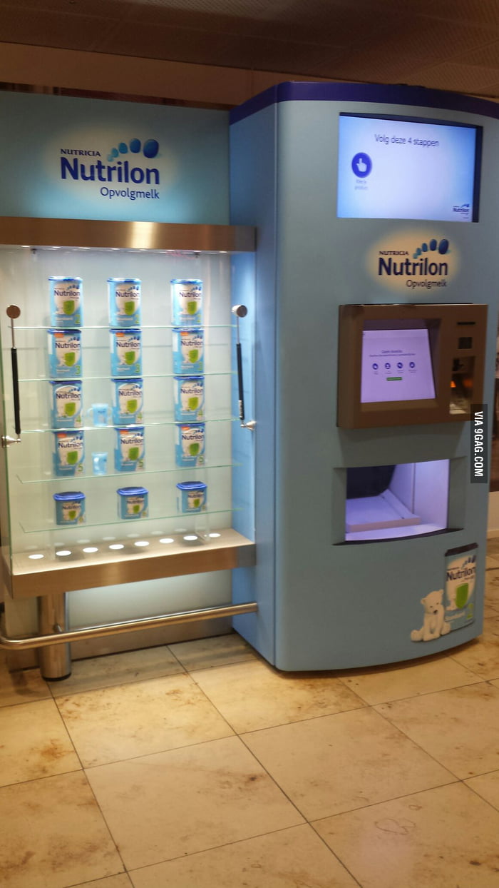 There is a vending machine that gives baby formula in the Netherlands. - 9GAG