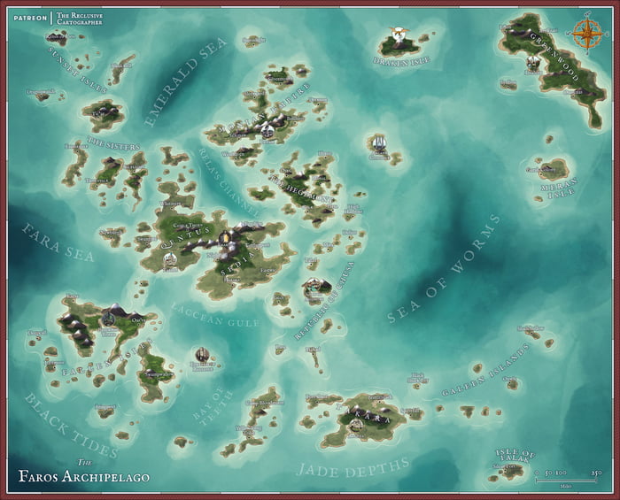 New DnD map I drew in Procreate and Photshop. Feel free to use! - 9GAG