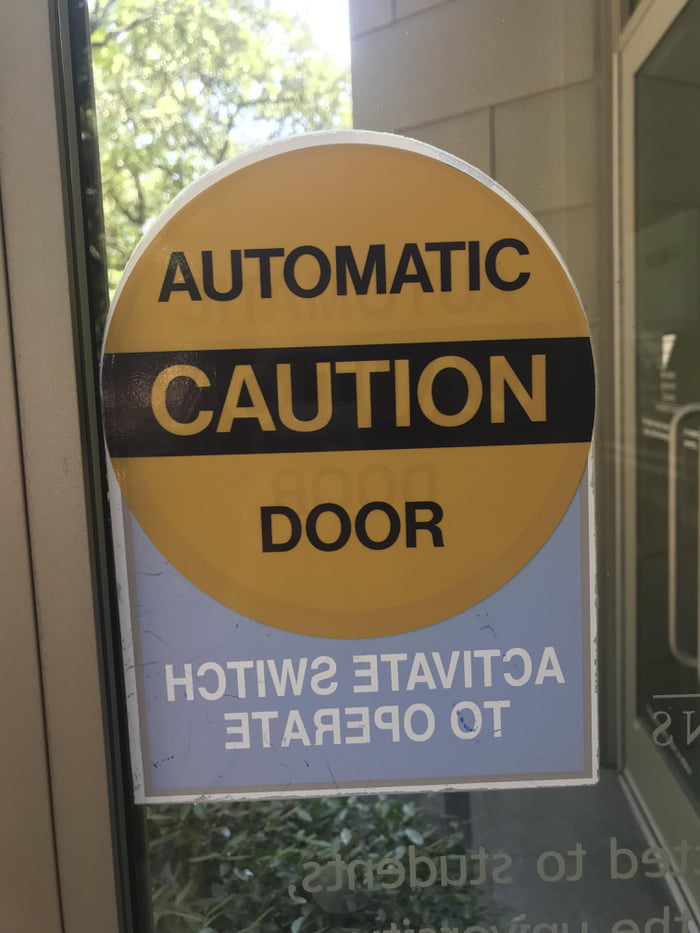 Automatic caution door - 9GAG