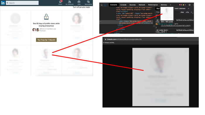 LinkedIn uses fake blurred images to make you think real people viewed ...