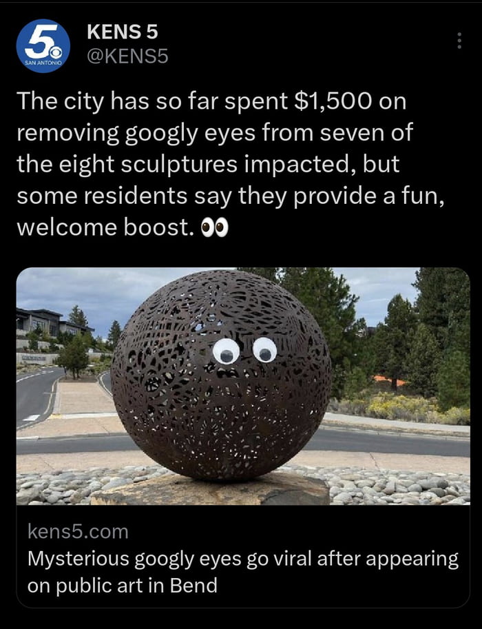 1500 dollars to remove cheap googly eyes - 9GAG