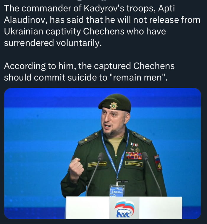 Apti messages are confusing, he just said that Chechens were never ...