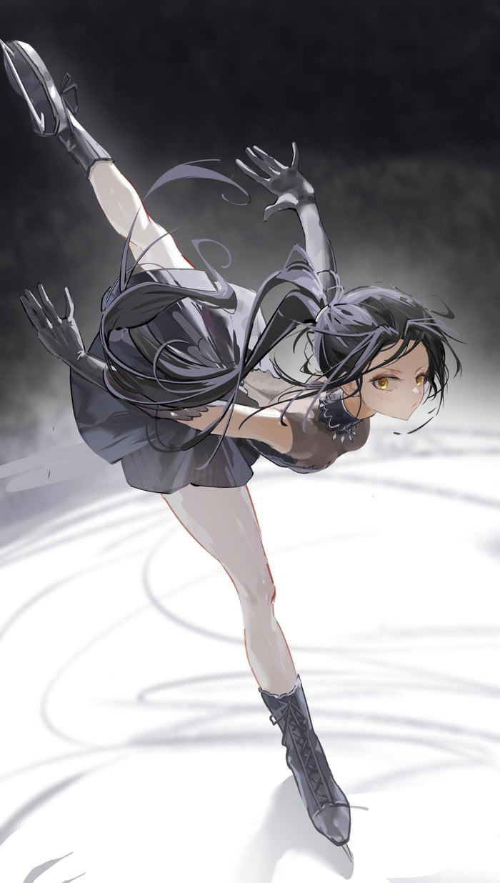 Dynamic figure skating pose - 9GAG