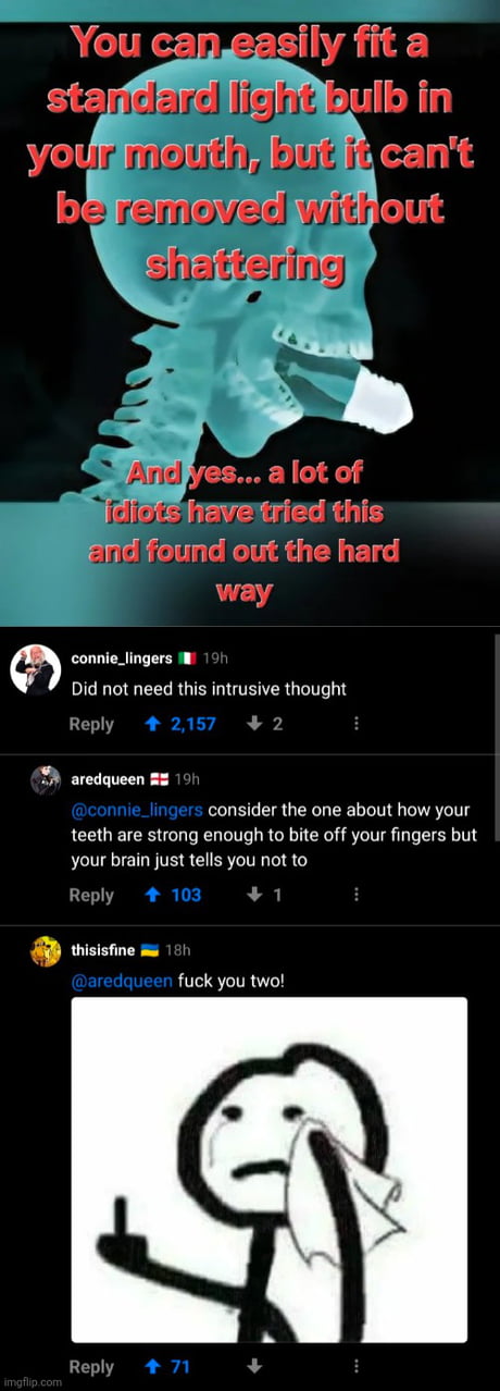 Best Funny intrusive thoughts Memes - 9GAG