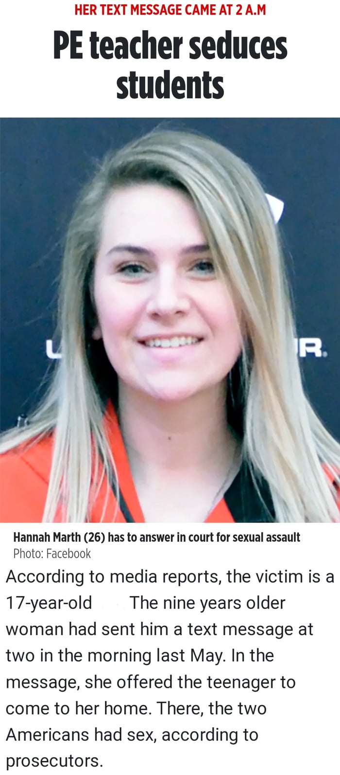 The Easton, Pennsylvania, school board has suspended a gym teacher. The ...