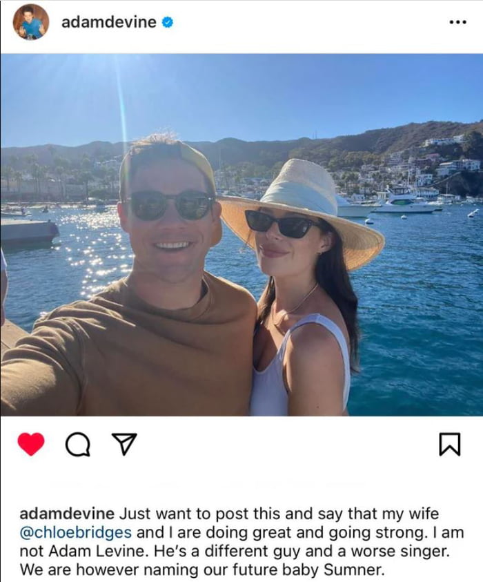 Adam Devine is naming his future baby Sumner. - 9GAG
