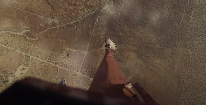Scene from the movie ''fall'' climbers on 2000ft tall tower - 9GAG