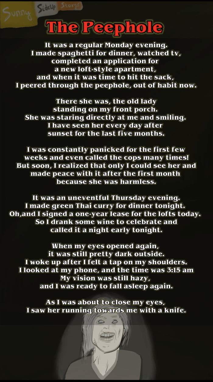 The Peephole A Scary Short Story 9GAG