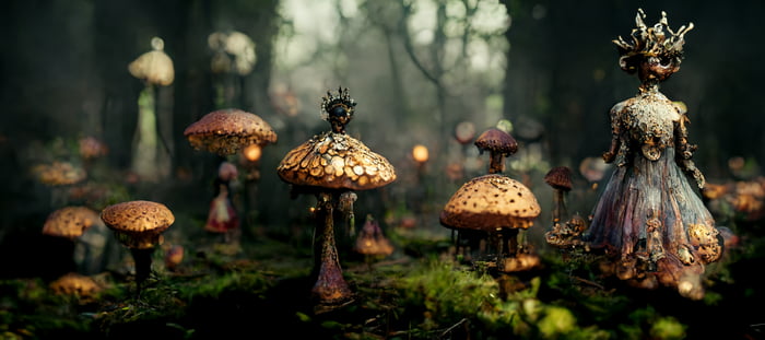 Evil fairy Queen in a mushroom Forest - 9GAG