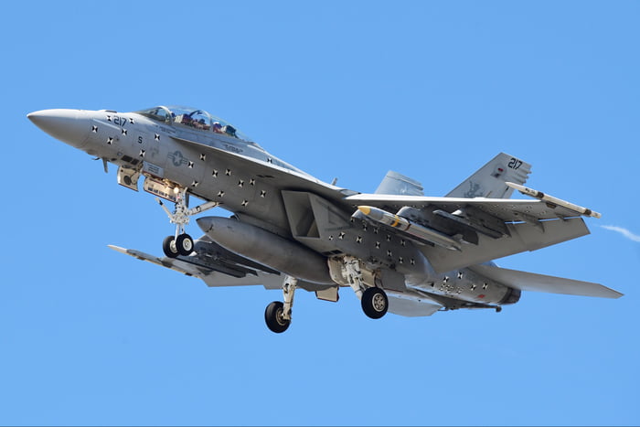 F/A-18F carrying and testing live AARGM-ER (Anti-Radiation Guided ...