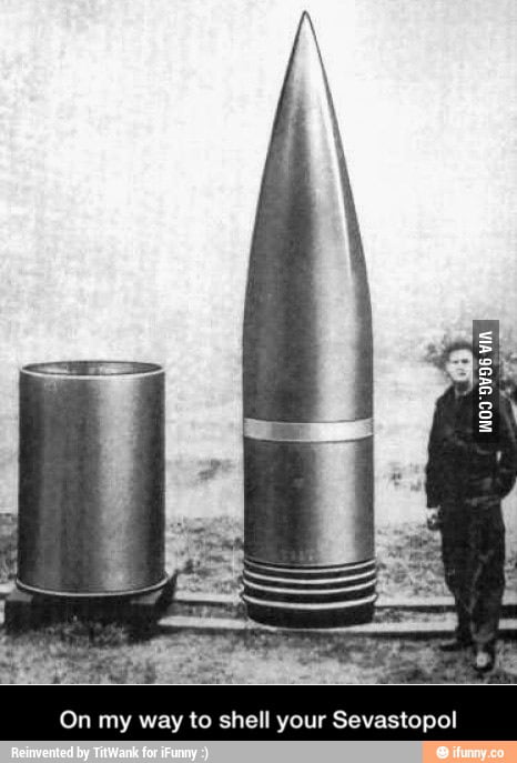 Shell of the "Schwerer Gustav" Railway Gun. - 9GAG