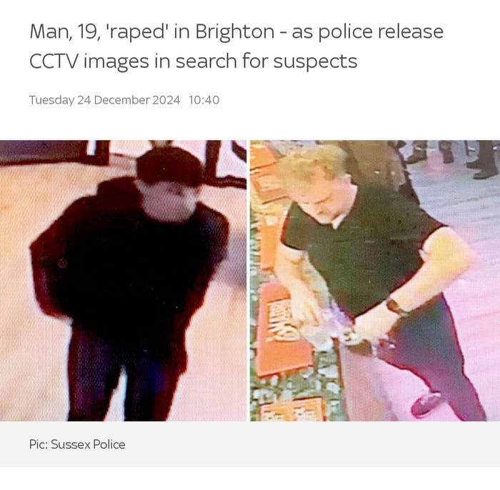 Apparently when it's a male victim, the inverted commas are necessary ...