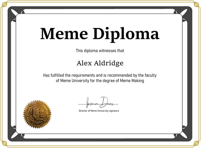 Meme Diploma - 9GAG