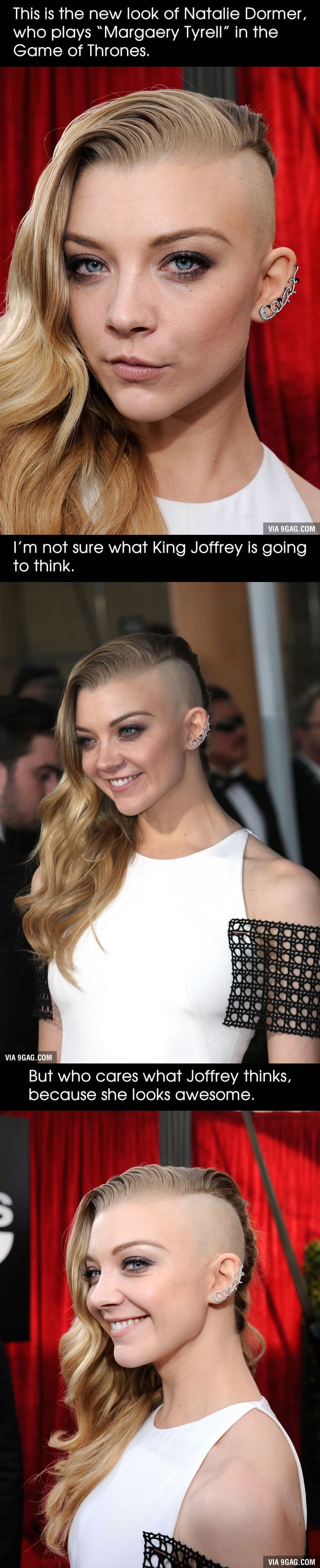 Natalie Dormer Shaved Off Half Of Her Hair! - 9GAG