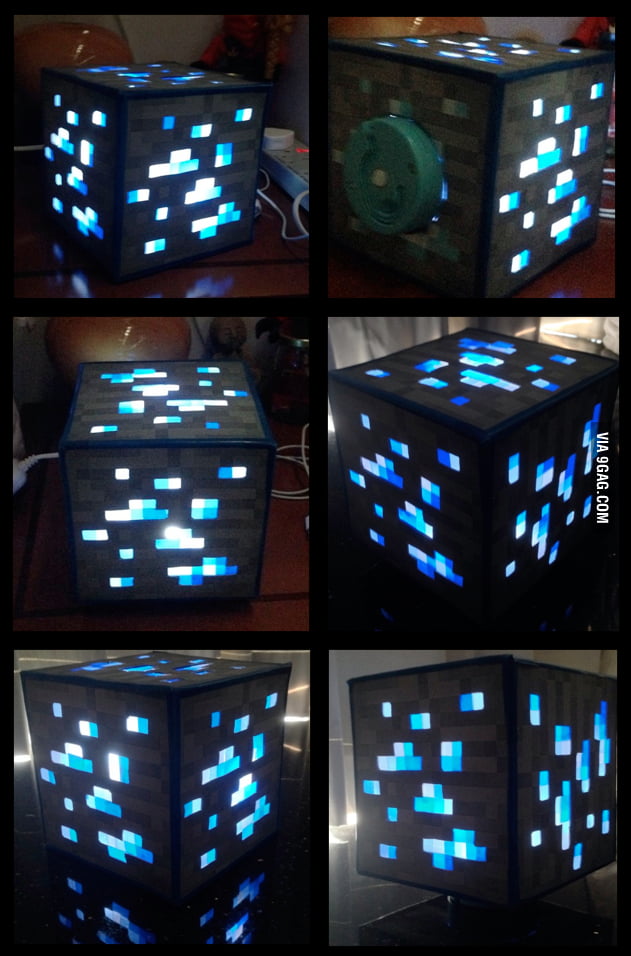 My little bro wanted a Minecraft night light, so I spent the whole ...
