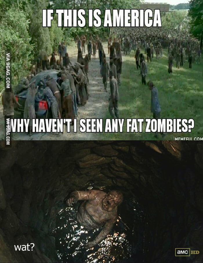 To the dude,who haven't seen any fat zombies in the TWD - 9GAG